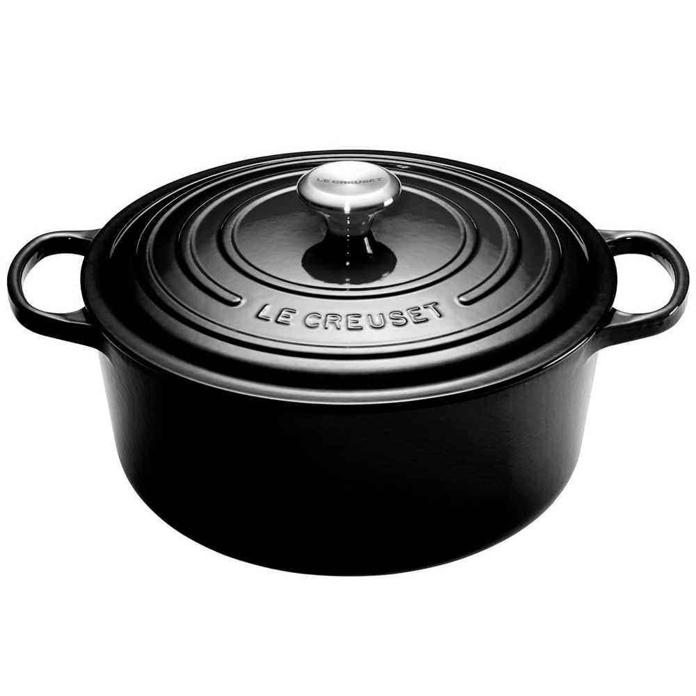 Le Creuset | panela redonda signature 28 cm preto black onix le creuset