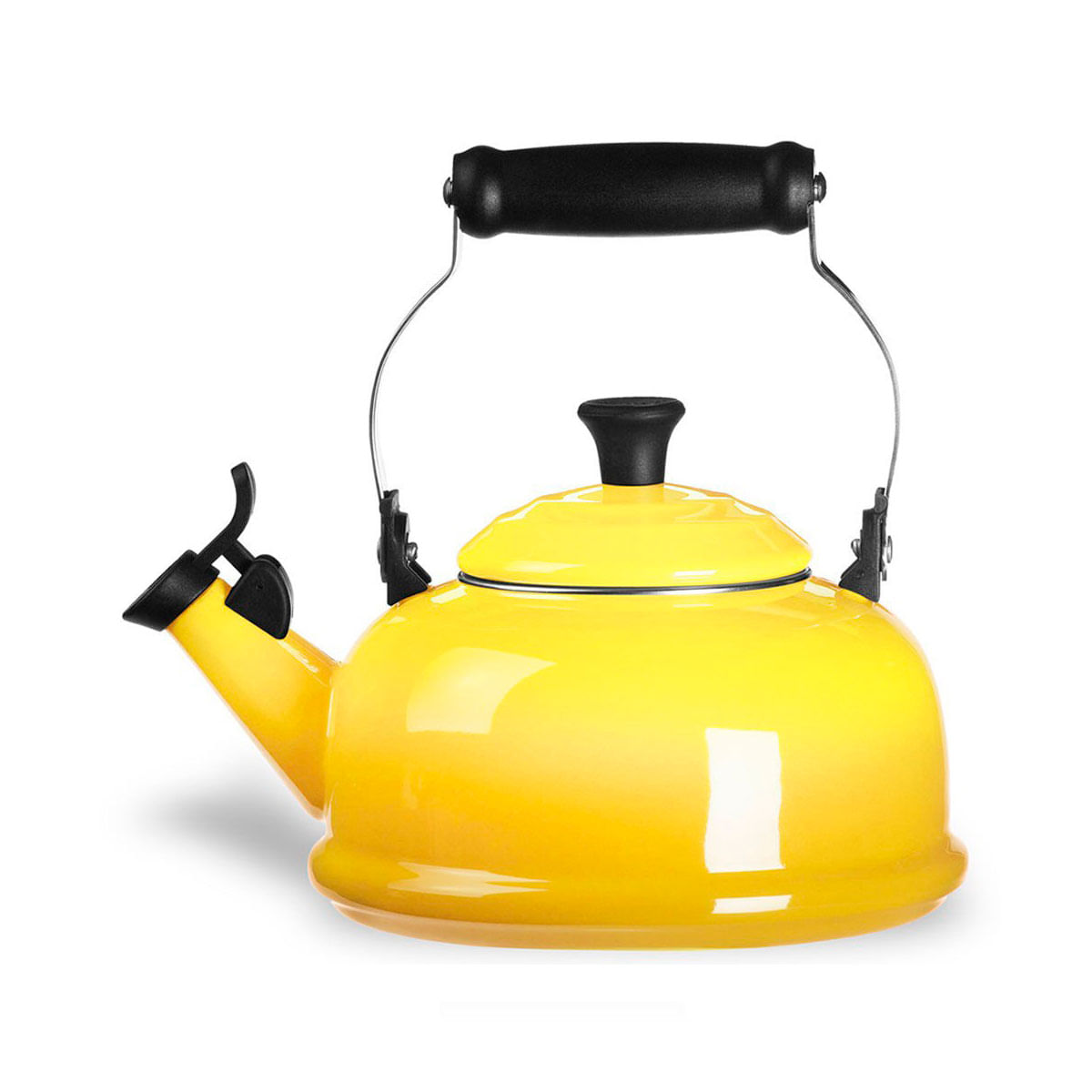 Le Creuset | chaleira com apito tradicional amarelo sun le creuset
